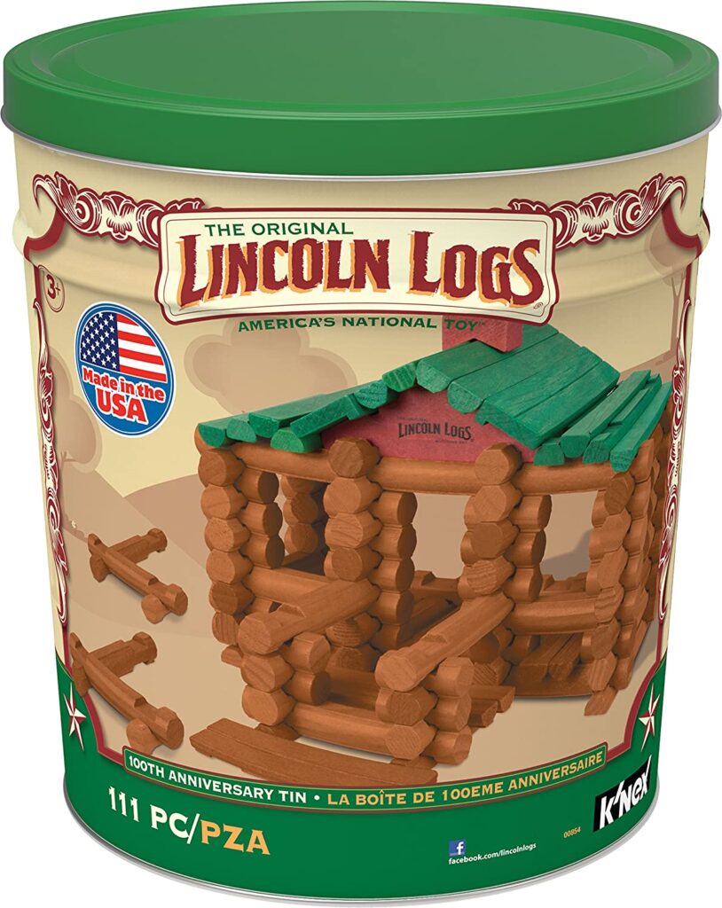 Lincoln Logs Building Set, 100th Anniversary Edition - Old Fashioned Toys